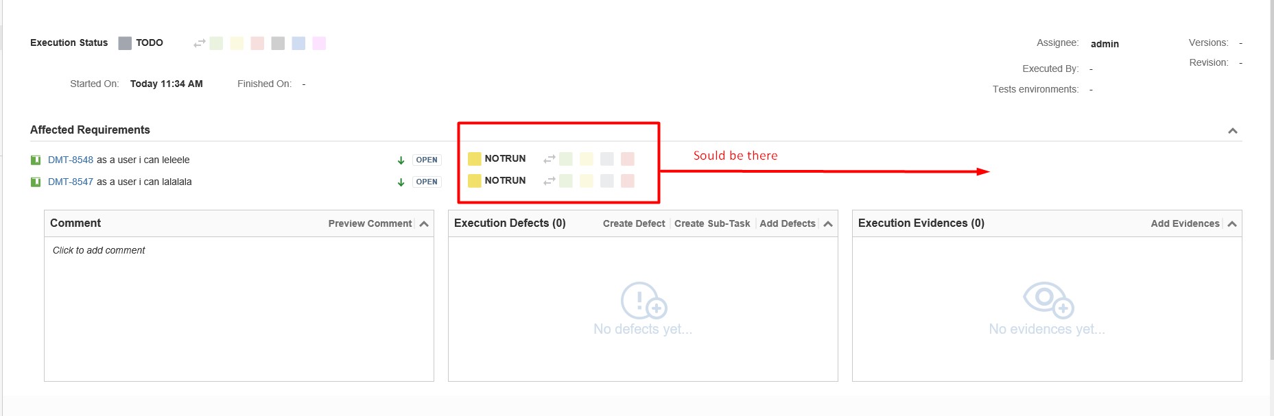 [XRAY-1939] In the execution screen, when using Internet Explorer, the "Affects Requirements ...